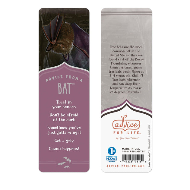 Advice from a Bat Paper Bookmark – Advice For Life