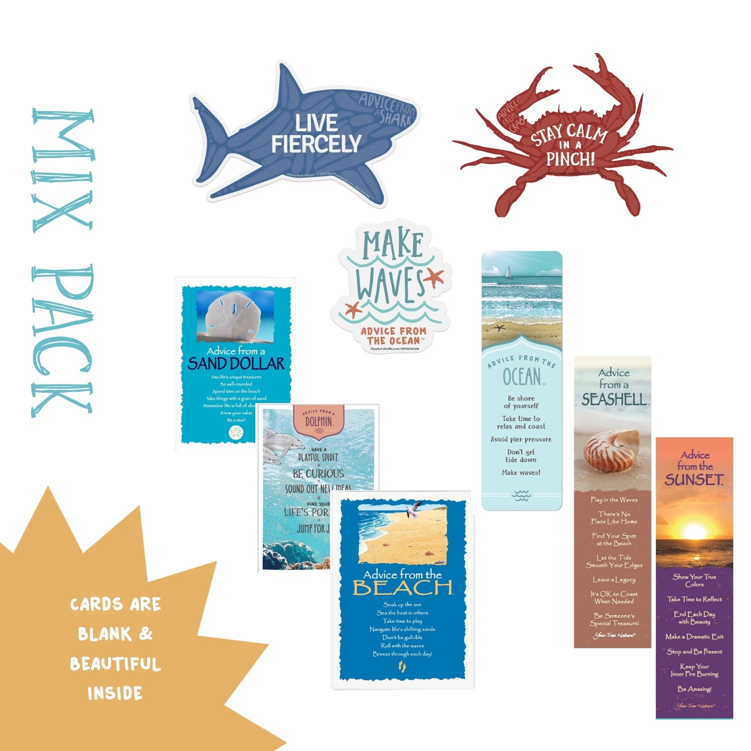 Inspirational Bookmarks & Greeting Cards – Advice For Life