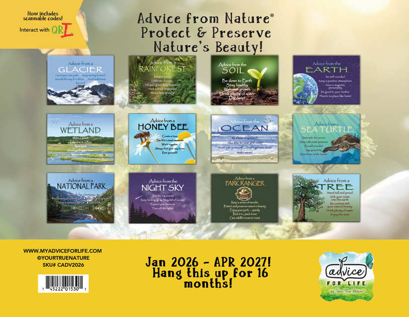 Advice from Nature 2026 Wall Calendar - A Year Of Conservation – Advice ...