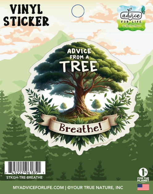 Sticker - Tree - Breathe_Gallery Collection_3x3.75 – Advice For Life