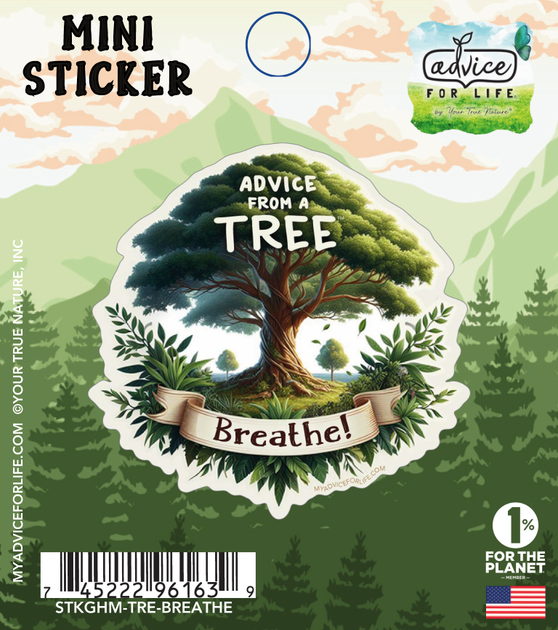 Sticker - Tree - Breathe_Gallery Collection_2x2.5 – Advice For Life