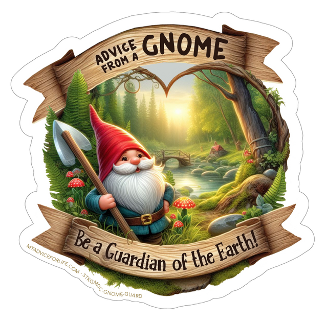 Sticker - Mini Die Cut -Gnome - Be a Guardian of the Earth_Gallery ...
