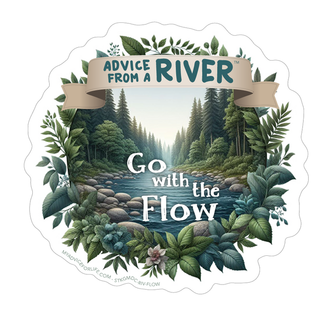 Sticker - Mini Die Cut -River - Go with the Flow_Gallery Collection_2x1 ...