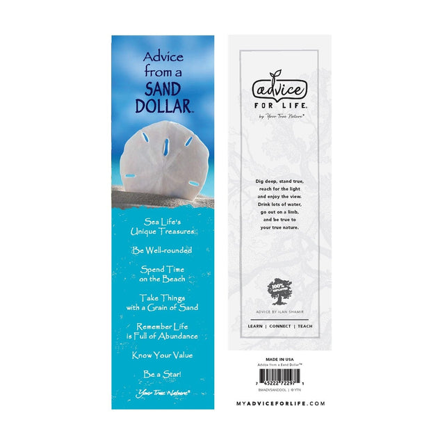 Advice from a Sand Dollar Laminated Bookmark – Advice For Life