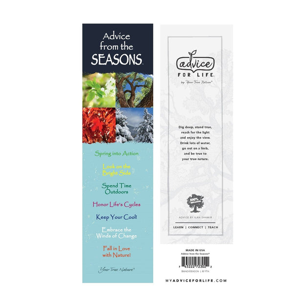 Advice from the Seasons Laminated Bookmark – Advice For Life