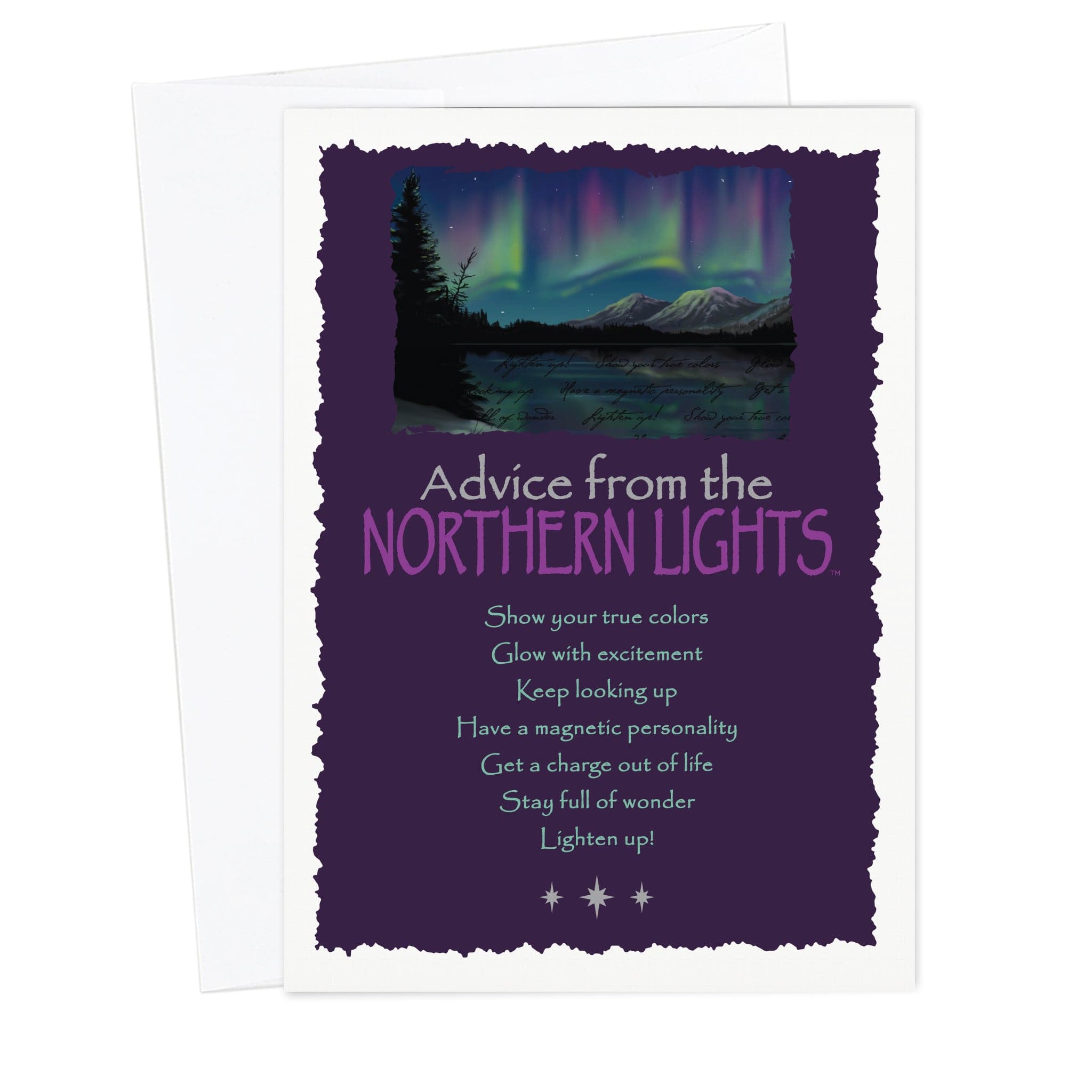 Northern Lights Birthday Card 1 X Greeting Card (Photo Insert)