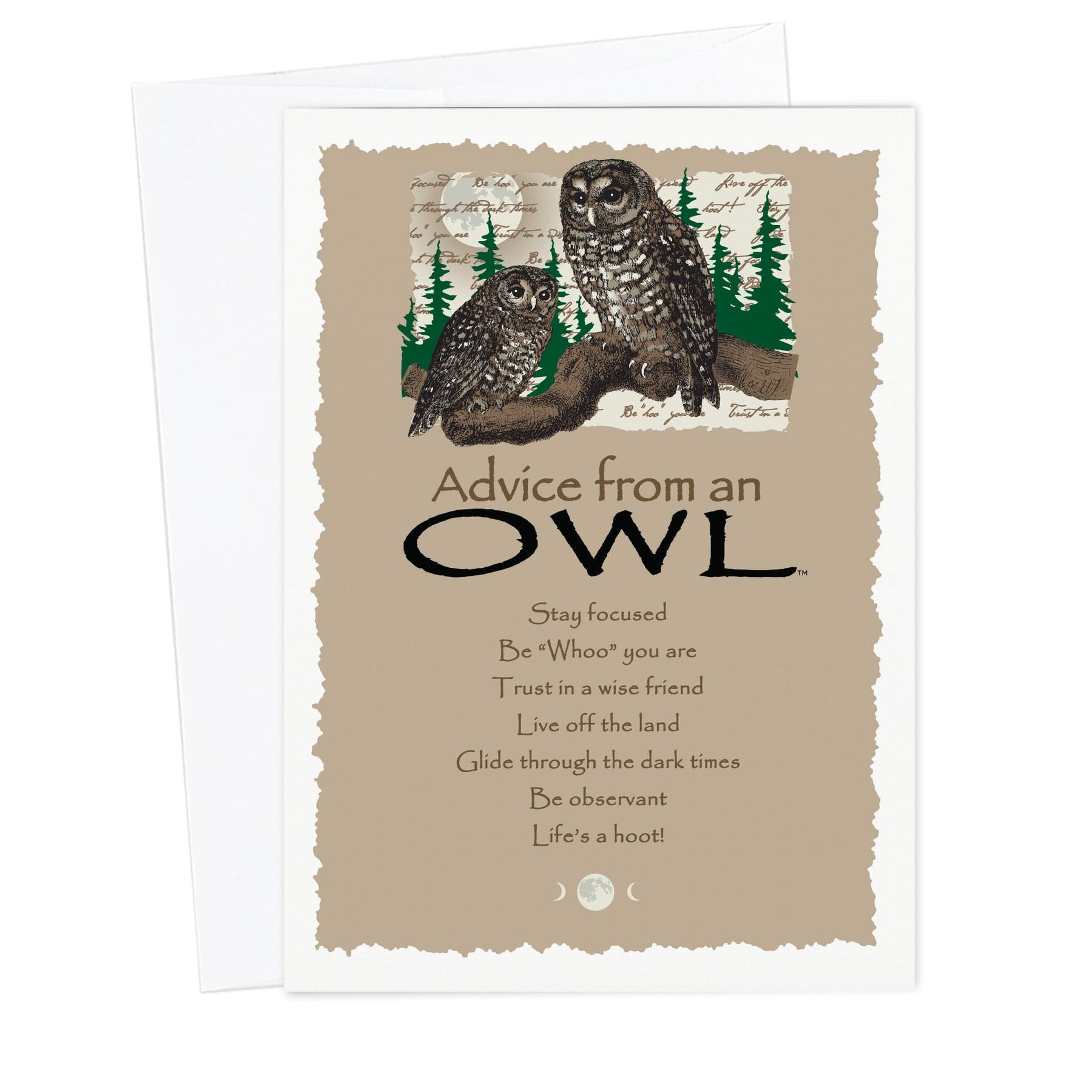Advice from an Owl Greeting Card – Advice For Life
