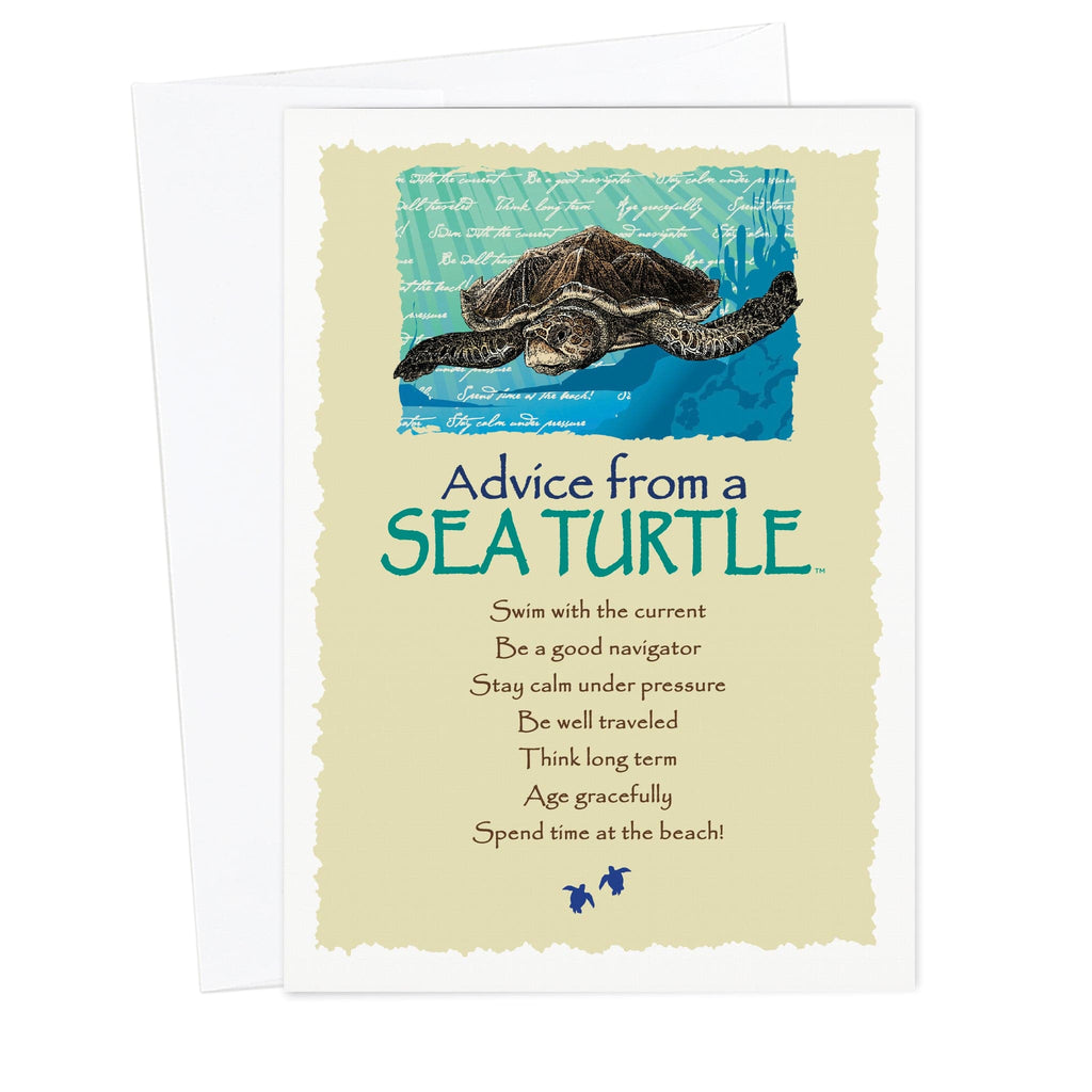 Advice from a Sea Turtle Greeting Card – Advice For Life