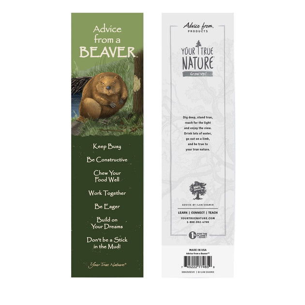 Advice from a Beaver Laminated Bookmark – Advice For Life