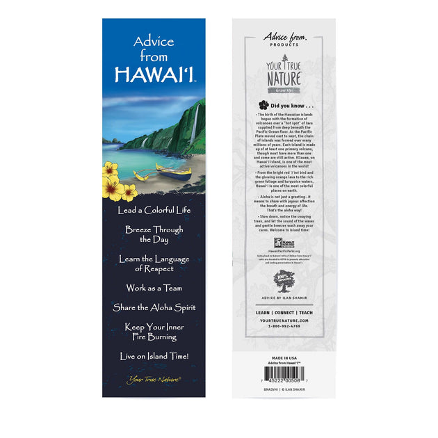 Advice from Hawai'i Laminated Bookmark – Advice For Life