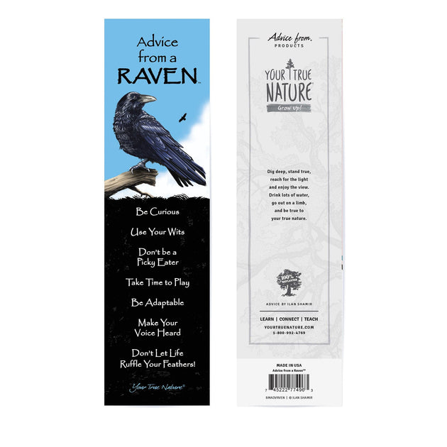 Advice from a Raven Laminated Bookmark – Advice For Life