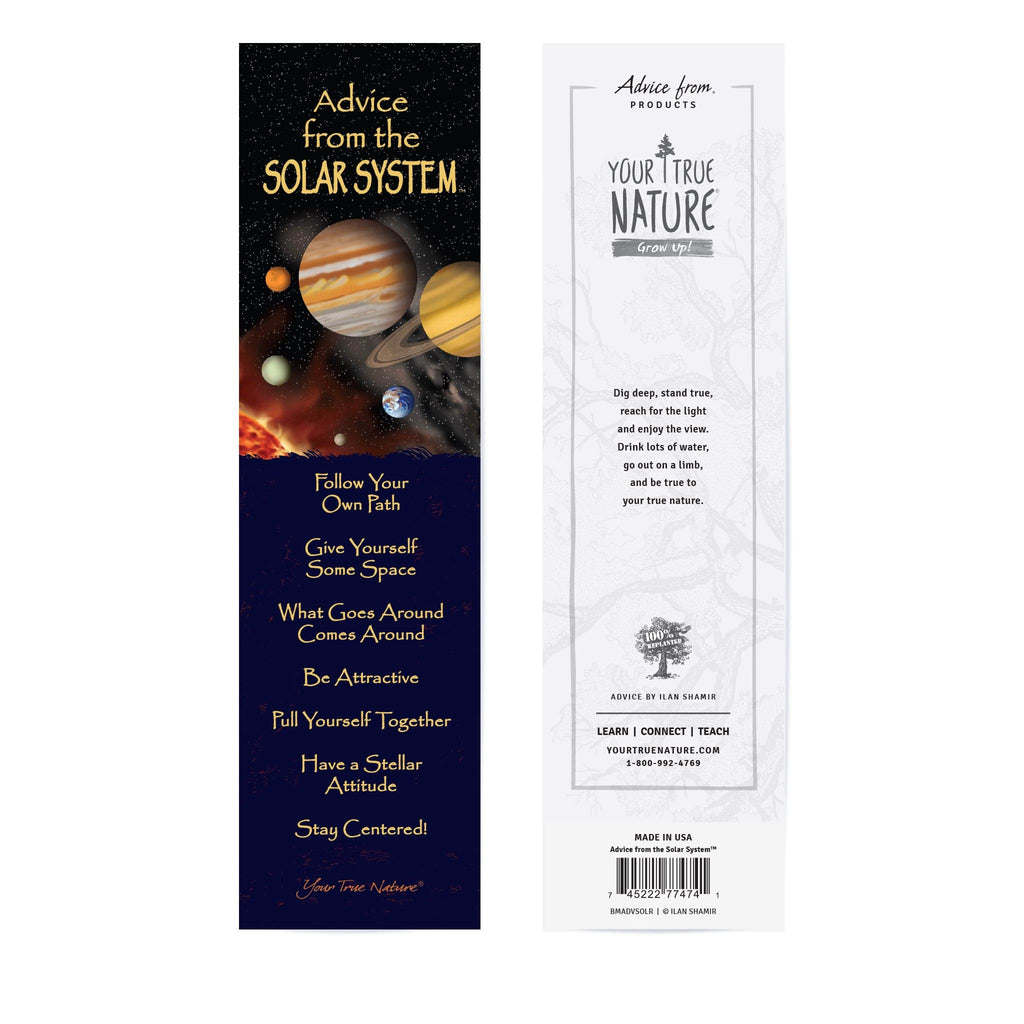 Advice from the Solar System Laminated Bookmark – Advice For Life