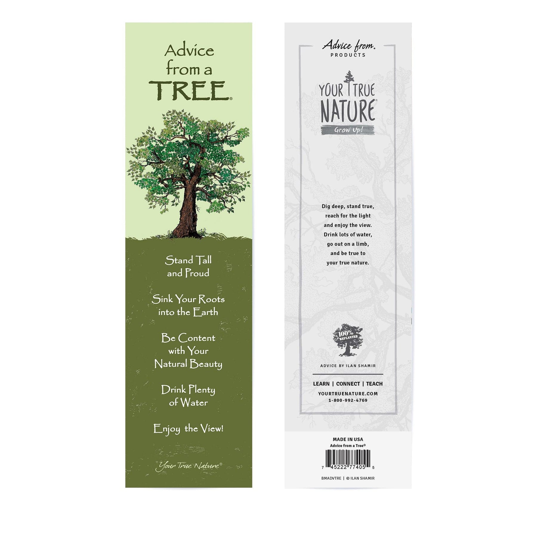 Tree Bookmark - Laminated - Advice from a Tree – Advice For Life