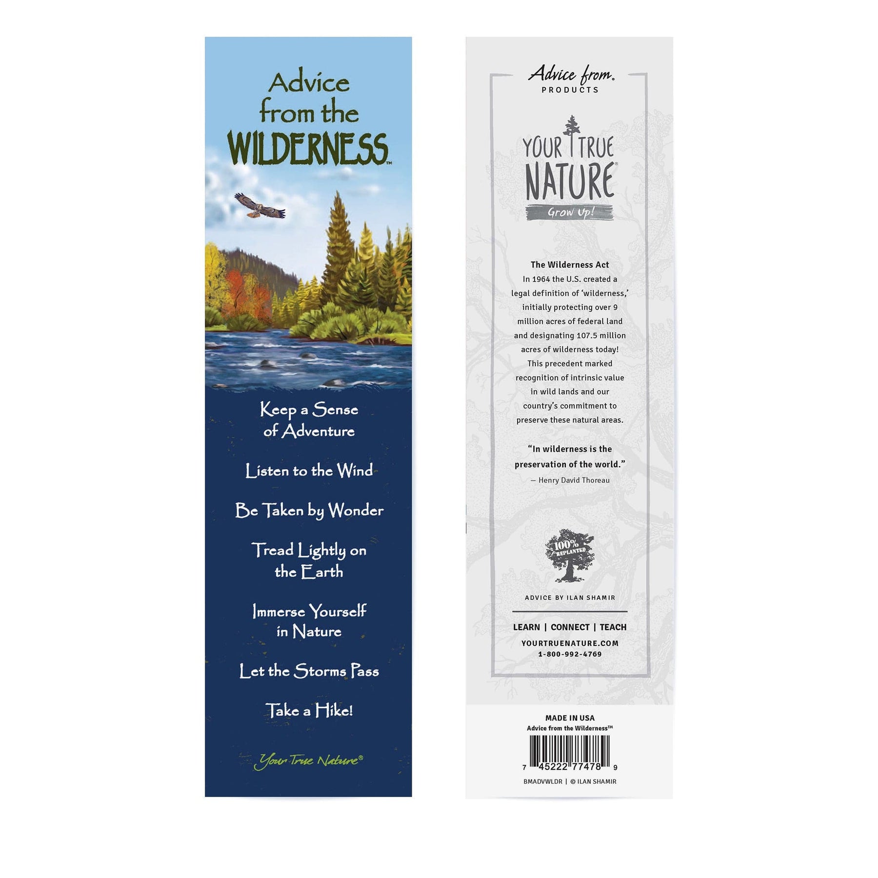 Advice from the Wilderness Laminated Bookmark – Advice For Life