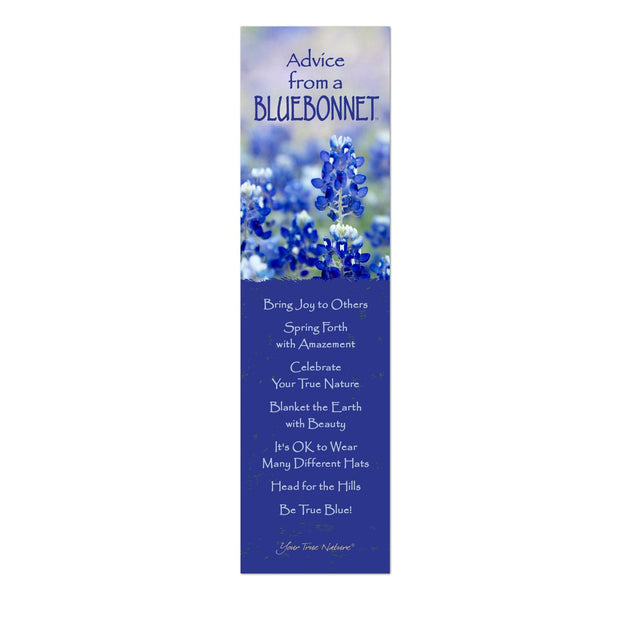Advice from a Bluebonnet Laminated Bookmark – Advice For Life