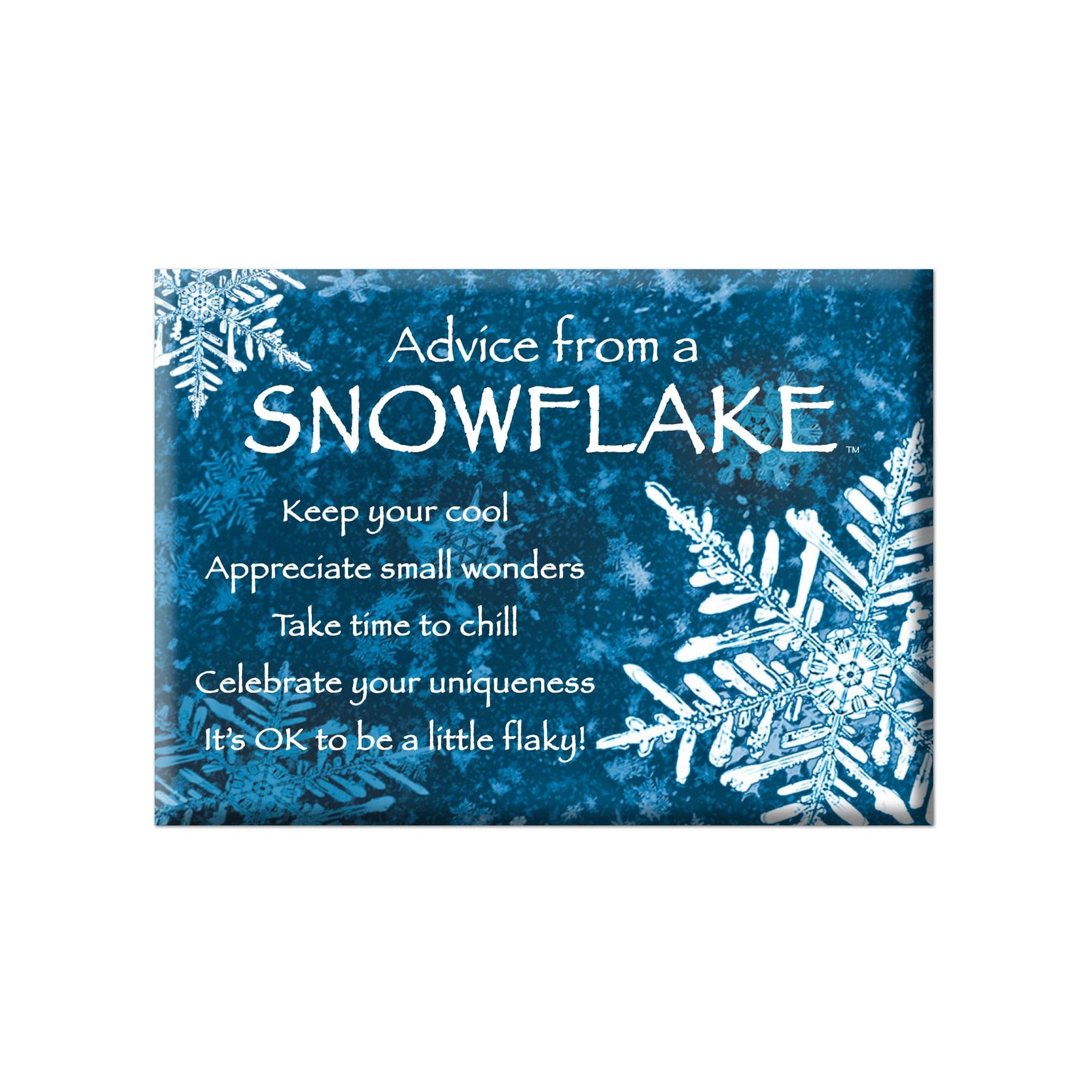 Advice from a Snowflake Jumbo Magnet – Advice For Life