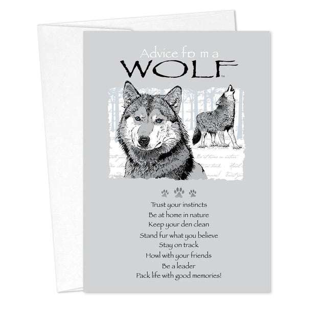 Advice from a Wolf Birthday Card – Advice For Life